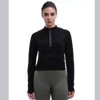 China Long Sleeve Quarter Zip Tops Breathable Sustainable Quick Dry for sale
