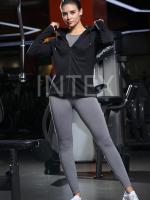 China Ladies Long Sleeve Hoodie And Leggings Quick Dry Anti Bacterial for sale