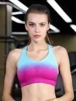 China Seamless Compression Tie Dye Sports Bra With Removable Cup for sale