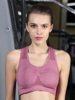 China Mesh Constructed Breathe Easy Sports Bra 53% Polyester for sale