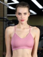 China Wire Free Yoga Sports Bras Medium Level With Removable Cups for sale