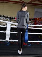 China Full Zip Gym Wear Jacket Seamless Hooded Moisture Wicking for sale