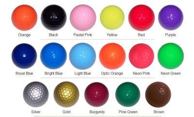 China Custom Color Golf Balls 50 Pack High Visibility Durable Practice Balls for sale
