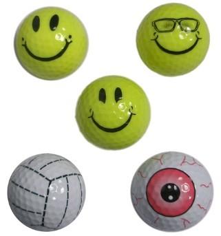 China Custom Logo Novelty Golf Balls 1.68 Inch Diameter for Promotional Events for sale