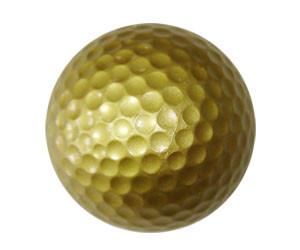 China golden color golf ball/novelty golf ball/2PC Golf silver practice ball for sale