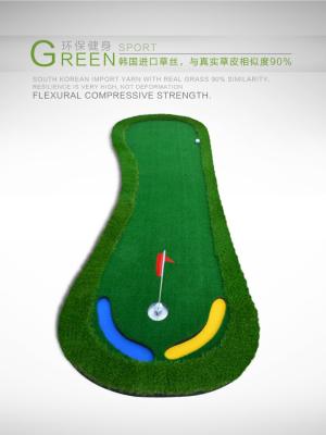 China Portable Golf Putting Green 10ft x 3ft Durable Nylon Turf Indoor Outdoor Practice Mat for sale