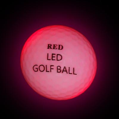 China Red LED Golf Ball Flashing Light Up Ball for Night Play Durable 2.5cm for sale