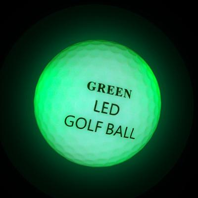 China Green LED Golf Ball Flashing Light Up Ball for Night Play Party Events for sale