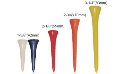 China Custom Plastic Golf Tees 2.75 Inch Durable Eco Friendly Bulk Pack for Driving Range for sale