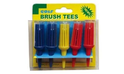 China Professional Brush Golf Tees Durable Rubber Base 2 3/4 Inch Height Pack of 50 for sale