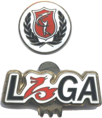 China Custom Golf Ball Marker with Magnetic Hat Clip Durable Zinc Alloy 30mm for sale