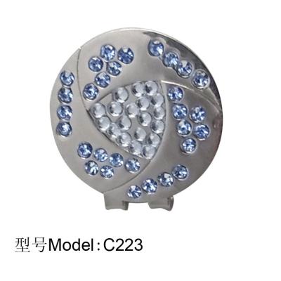 China Custom Golf Ball Marker with Magnetic Hat Clip 1.5 Inch Diameter for sale