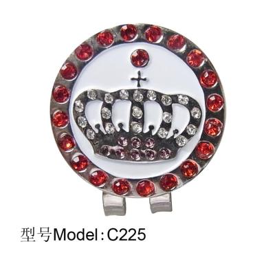 China Custom Golf Ball Marker with Magnetic Hat Clip Durable Zinc Alloy 1.5 Inch for sale