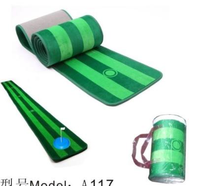 China Professional Golf Putting Mat Indoor Practice Green 10ft x 3ft with Auto Ball Return for sale