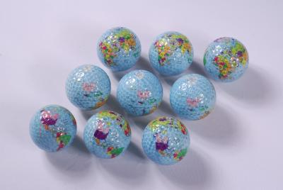 China globe golf ball , earth golf ball with two piece golf ball for sale