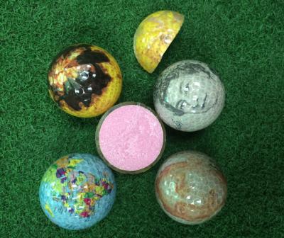 China Custom Transparent Golf Ball with Pattern 42mm 45g for Promotional Use for sale