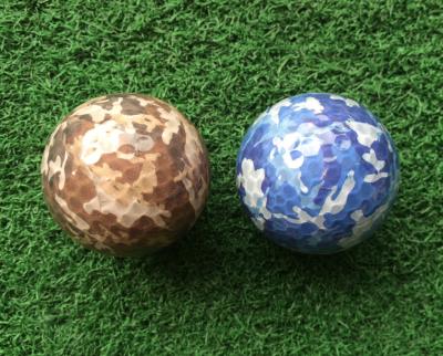 China Transparent Camouflage Golf Ball 42mm 45g for Indoor Outdoor Practice for sale