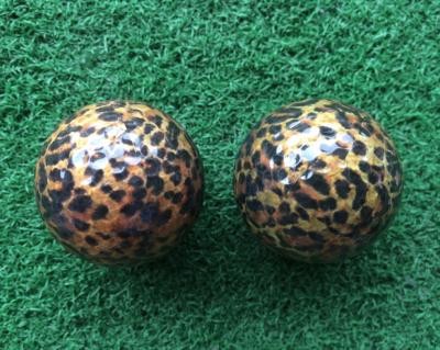China Transparent Golf Ball with Leopard CoolEye Design 50mm Diameter 45g Weight for sale