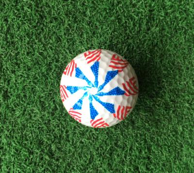 China Custom Logo Golf Balls High Visibility 2-Piece Surlyn Durable Distance for sale
