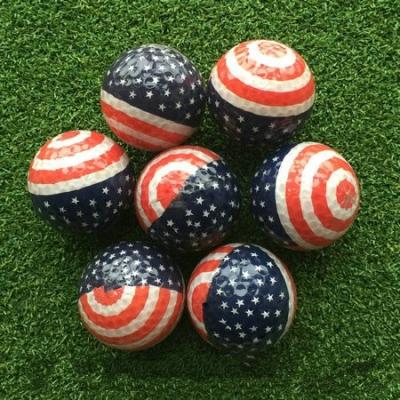 China Custom Logo Golf Ball with Flag Design for Promotional Events for sale