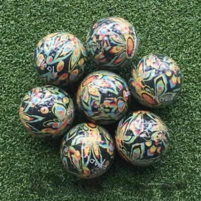 China Custom Logo Golf Balls with Peacock Design 3 Piece Surlyn Cover for sale