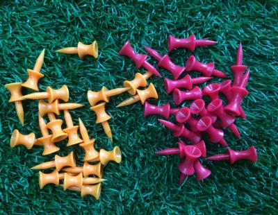 China Step Down Plastic Golf Tees 2.75 Inch Durable Golf Tees for Consistent Tee Height for sale