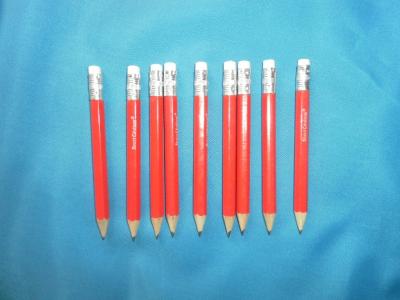 China Hexagon Wood Golf Pencil with Eraser 3.5 Inch Bulk Pack for Course Scorecard for sale