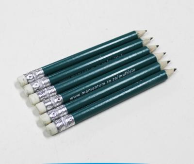 China Round Wood Golf Pencil with Eraser 7cm Bulk Pack for Scorekeeping for sale