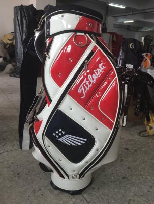 China Custom Logo PU Golf Bag Professional Durable Lightweight 9 Inch Club Capacity for sale