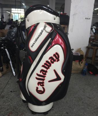 China Custom Logo PU Leather Golf Bag Professional Stand Bag for Men for sale