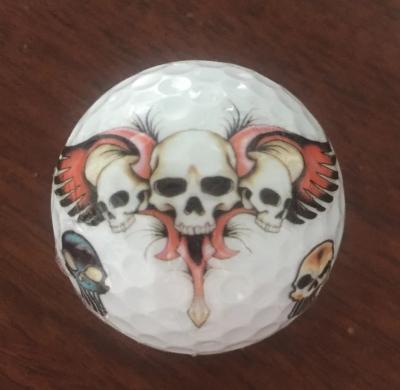 China Custom Logo Golf Balls High Visibility Durable 2 Piece Surlyn Cover for sale