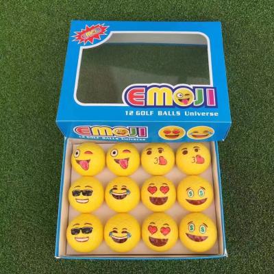 China Custom Logo Smile Emoji Golf Ball Novelty Gift Cute Funny 1.68 Inch for sale