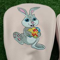 China Rabbit Golf Headcover Set 3-Pack Driver Fairway Wood Hybrid Head Covers for sale