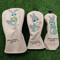 China Rabbit Golf Headcover Set 3-Pack Driver Fairway Wood Hybrid Head Covers for sale