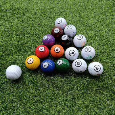 China Low Bounce Mini Golf Ball 2 Piece Set 16 Pcs for Putter Practice Billiard Ball for sale
