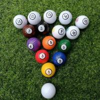 China Low Bounce Mini Golf Ball 2 Piece Set 16 Pcs for Putter Practice Billiard Ball for sale