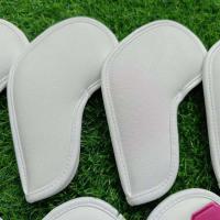 China PU Leather Iron Head Cover Golf Headcovers Set 10 Pcs for #4 to X Clubs for sale