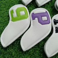 China PU Leather Iron Head Cover Golf Headcovers Set 10 Pcs for #4 to X Clubs for sale