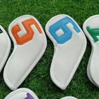 China PU Leather Iron Head Cover Golf Headcovers Set 10 Pcs for #4 to X Clubs for sale