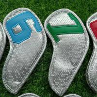 China PU Leather Iron Head Cover Golf Headcovers Set 10 Pcs for #4 to X Clubs for sale
