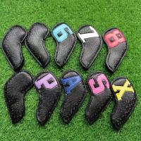 China PU Leather Iron Head Cover Golf Headcovers Set 10 Pcs for #4 to X Clubs for sale