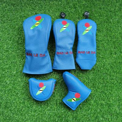 China 5 Piece Golf Headcover Set Driver Fairway Hybrid Putter Head Covers Utility for sale