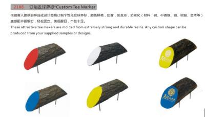 China Plastic Tee Marker 2.5 Inch Golf Course Fairway Marker Durable UV Resistant for sale