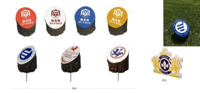 China Plastic Tee Marker 2.5 Inch Golf Course Fairway Marker Durable UV Resistant for sale