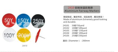 China Aluminium Fairway Markers Durable 100mm x 600mm Course Signs for sale