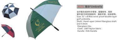 China Large Golf Umbrella 68 Inch Arc Windproof Double Canopy Auto Open for sale