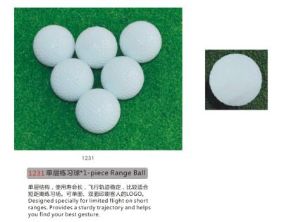 China 1 Piece Range Ball 2.5 Inch High Visibility Golf Practice Balls 50 Pack for sale