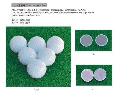 China Premium Tournament Golf Ball 3-Piece High Performance 100 Compression for sale