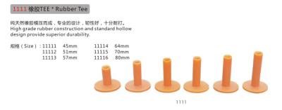 China Natural Rubber Golf Tees 2 3/4 Inch Durable Reusable Eco Friendly Pack of 50 for sale