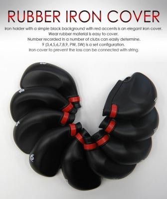 China Custom Rubber Golf Iron Head Cover Set Durable Protective Club Covers 4-PW for sale